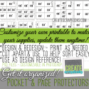 Customizable .psd Get It Organized Pocket & Page Protectors Digital ...