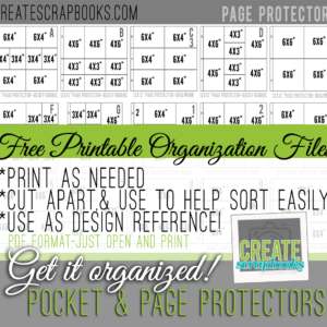 Customizable .psd Get It Organized Pocket & Page Protectors Digital ...