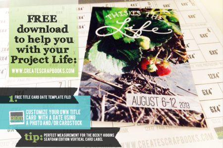 FREE 4x6" Date Overlay (Photo Title Card for Project Life with Date ...